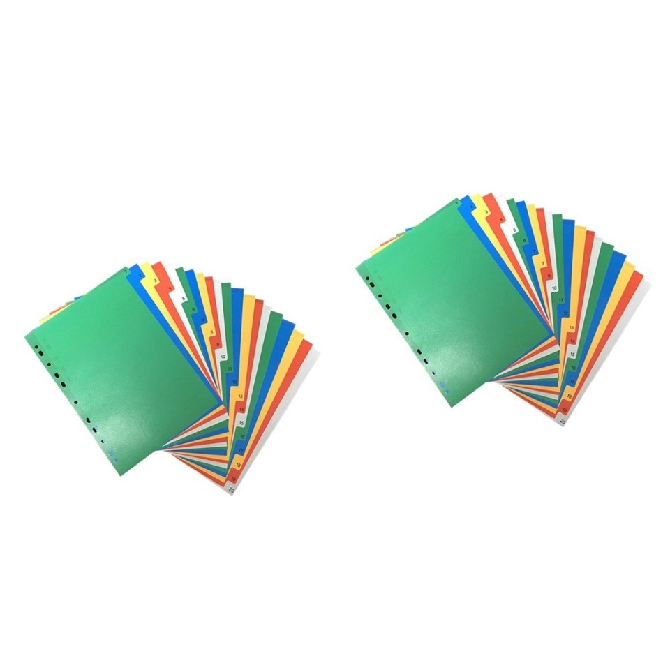 40PCS A4 Colorful Index Page Classified Lables Plastic Tab Dividers ...