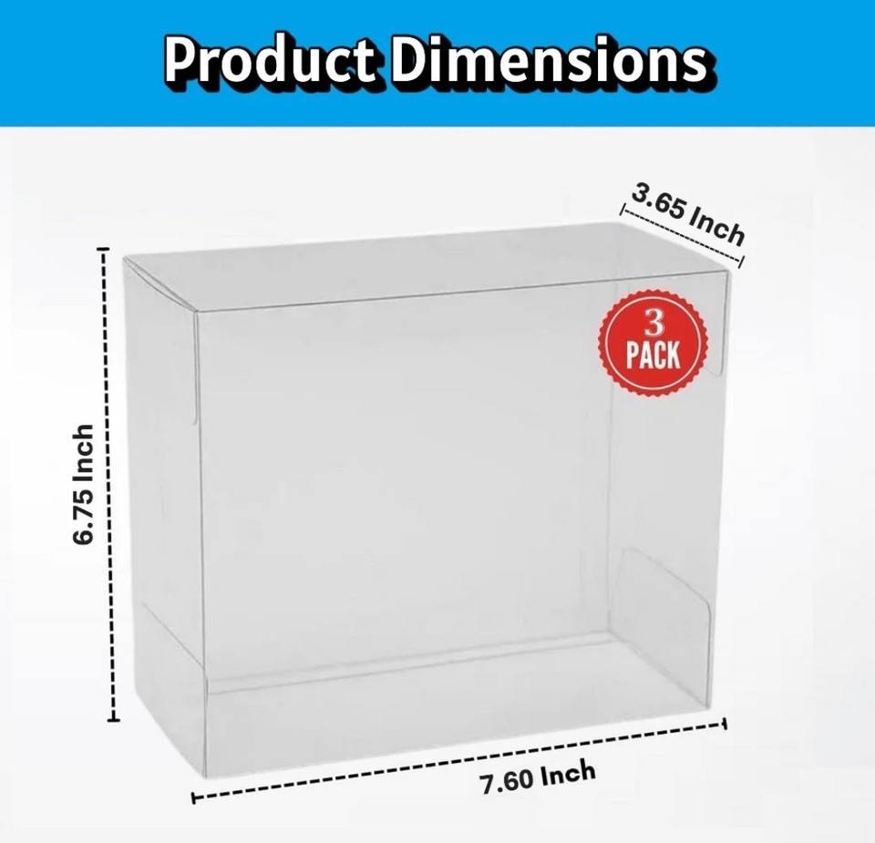 3 pc Pokemon Elite Trainer Box Clear PET Plastic Protector Display ETB ...