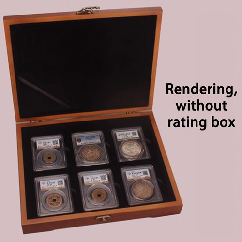 Solid Wood Storage Box Case for 6Pc Certified PCGS NGC Coin Slab Holder ...