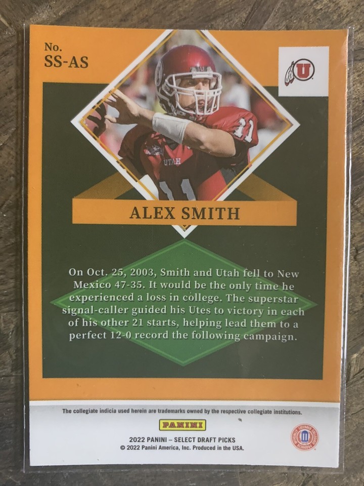 2022 PANINI SELECT DRAFT PICKS #SS-AS Alex Smith Draft Picks NM-M | eBay