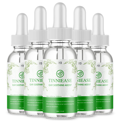 (5 Pack) Tinniease for Skin, Tinniease Skin Drops & Ear Soothing Agent ...