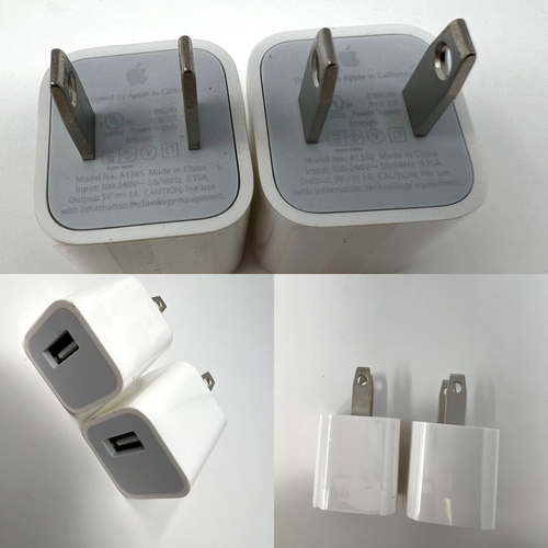 📱🍎 Lot of 2 OEM Apple 5W USB Power Cube Wall Chargers | A1385 | USB 🔌 ...