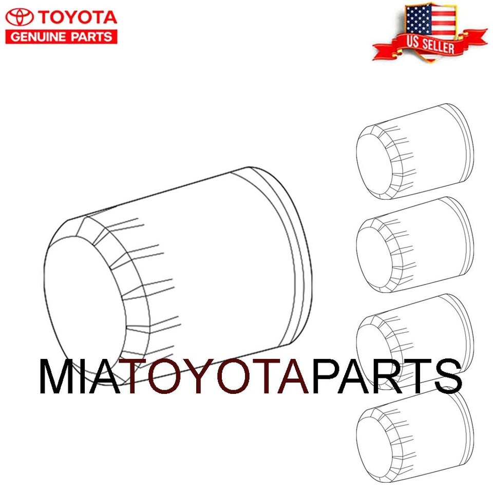 5 OEM Toyota 22 Tundra 23-25 Sequoia Oil Filter 90915-YZZN3 Replace ...
