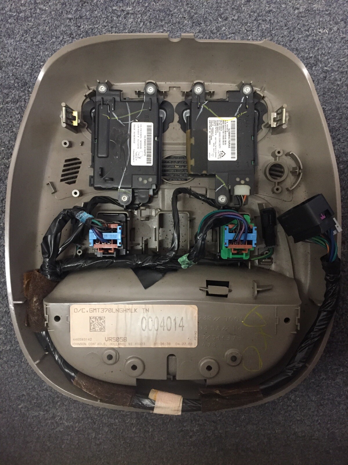 2002-2009 GMC ENVOY CHEVY TRAILBLAZER OVERHEAD CONSOLE HOMELINK&3RD ROW ...