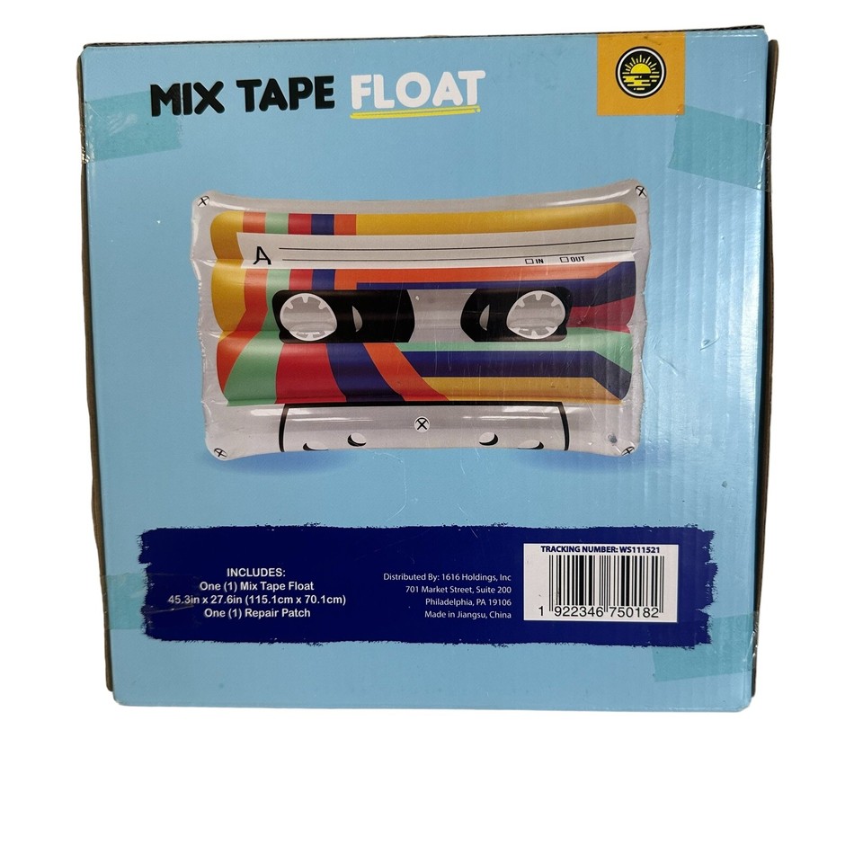 Retro 80S Cassette Party Mix Tape - Pool Float - Inflatable - 45 Inch by 27 Inch 744759021106 | eBay