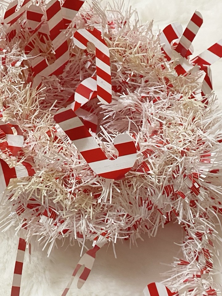 Vintage Christmas Tree 1960s Candy cane Garland 18 Foot | eBay