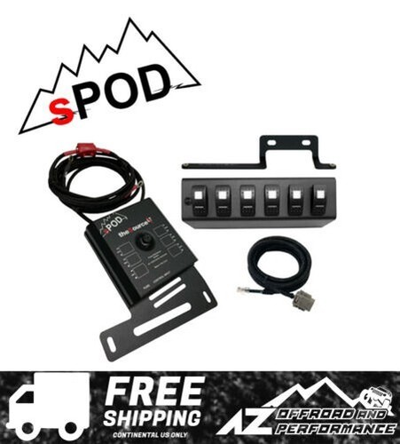 sPOD 6 Circuit SourceLT w/ Amber LED Switch Panel For Jeep Wrangler 09 ...