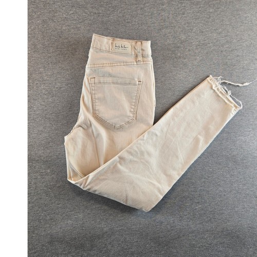 Nicole Miller New York Women's Soho High-Rise Bootcut White Wash Raw ...