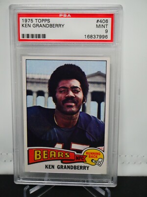 KEN GRANDBERRY 1975 TOPPS #406 - PSA 9 MINT - CHICAGO BEARS *14553 | eBay