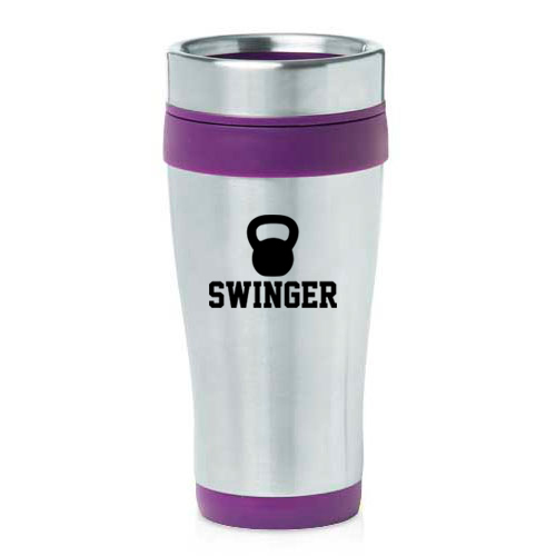 16 oz Travel Coffee Mug Swinger Kettlebell Funny Workout Fitness | eBay