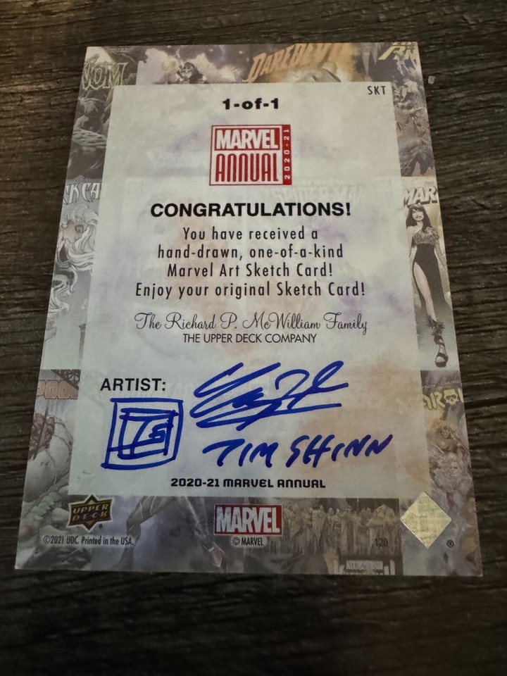 2020-21 Marvel Annual Psylocke Sketch card Tim Shinn | eBay