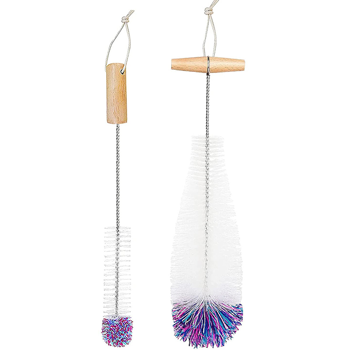 2Pcs Bottle Brush Gentle Scratch-Free Bottle Cleaning Brush Long Handle ...