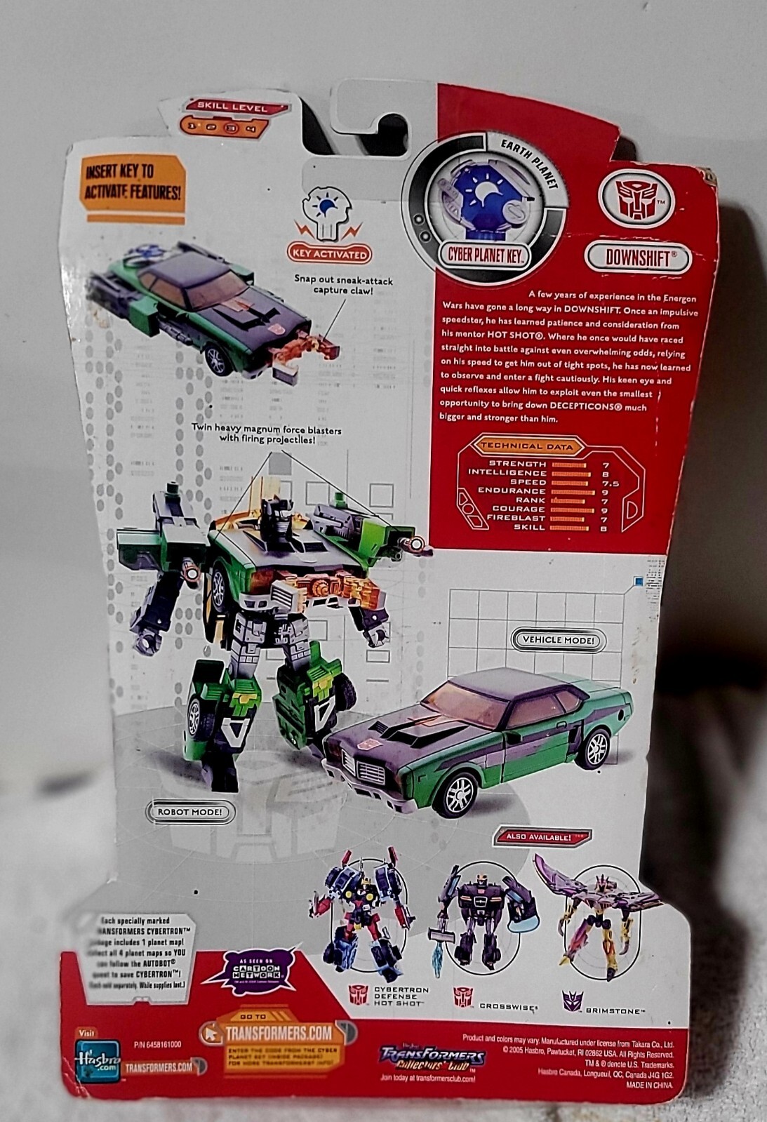 Transformers Cybertron DOWNSHIFT w/Cyber PlanetKey Deluxe Class 2005 .N ...
