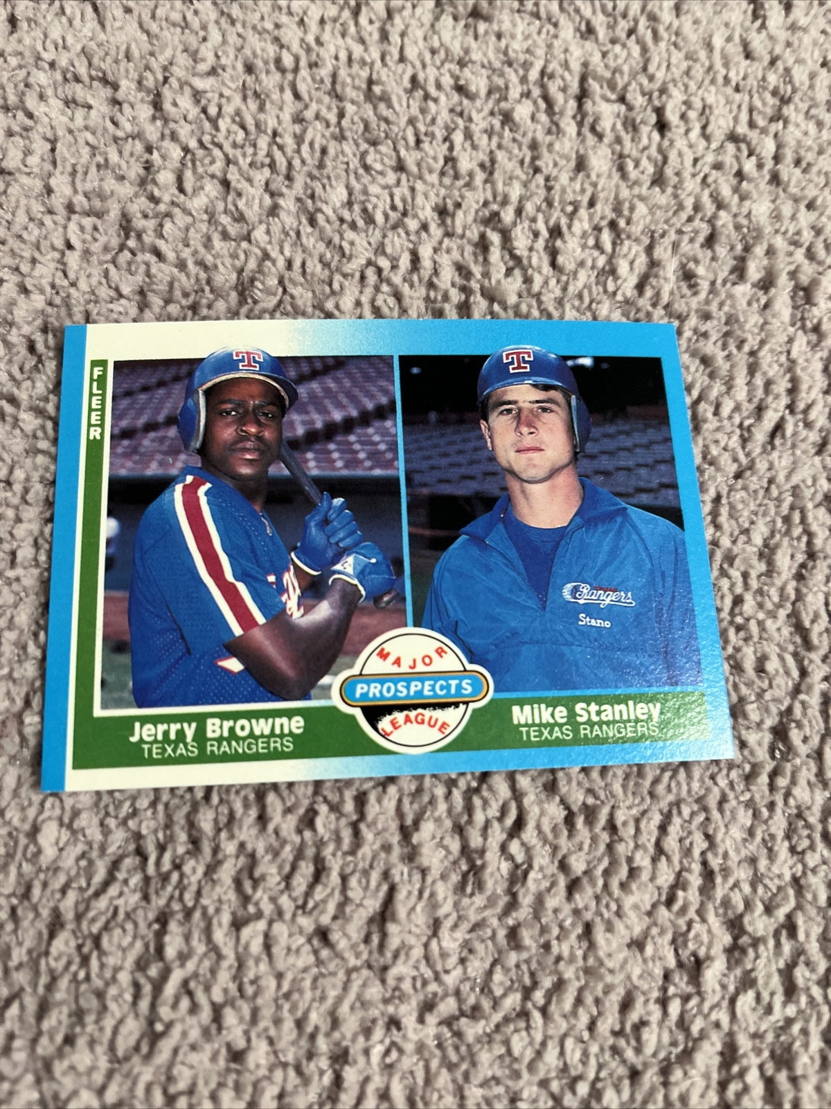 1987 Fleer Jerry Browne/Mike Stanley Rookie Texas Rangers #647 Baseball ...