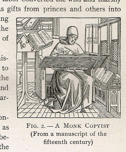A Monk Copyist in Medieval Europe -1889 Historical Page | eBay