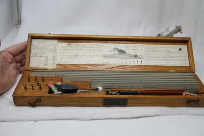 Vintage Keuffel Esser K&E Leroy Lettering Set Wood Case 1938 ...