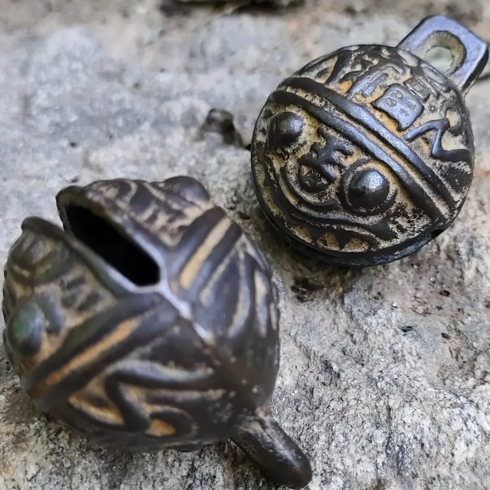 Old Objects Antique Bronze Artifacts Lucky and Longevity Copper Bells ...