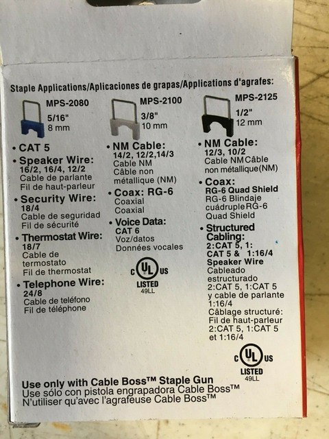 Gardner Bender Mps-2125 Black Plastic and Metal Insulated Cable Boss ...