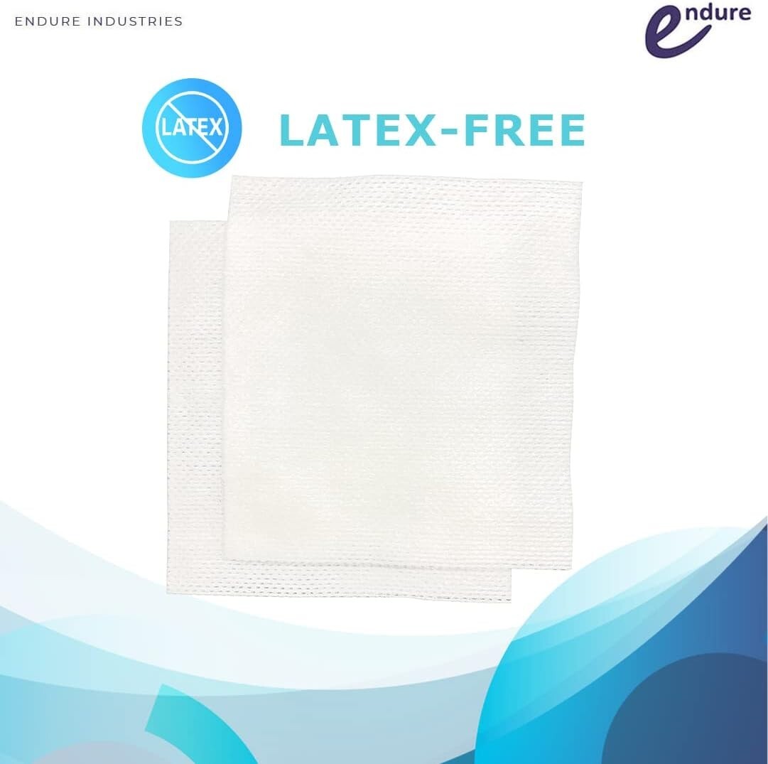 Box of 200 Non-Sterile Non-Woven Sponge, Folded Edge, 4" x 4" Standard ...