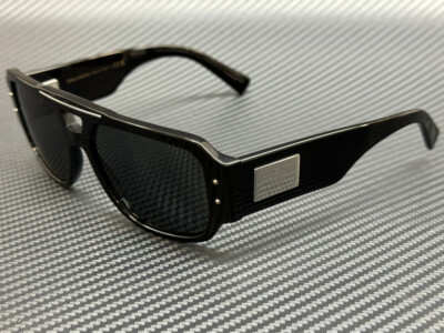 DOLCE & GABBANA DG4482 501 87 Black Grey Men's 57 mm Sunglasses | eBay