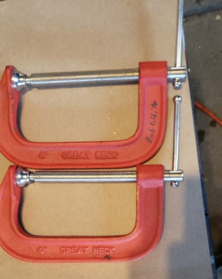 lot of 2 4 inch GREAT NECK C-Clamps EXCELLENT | eBay