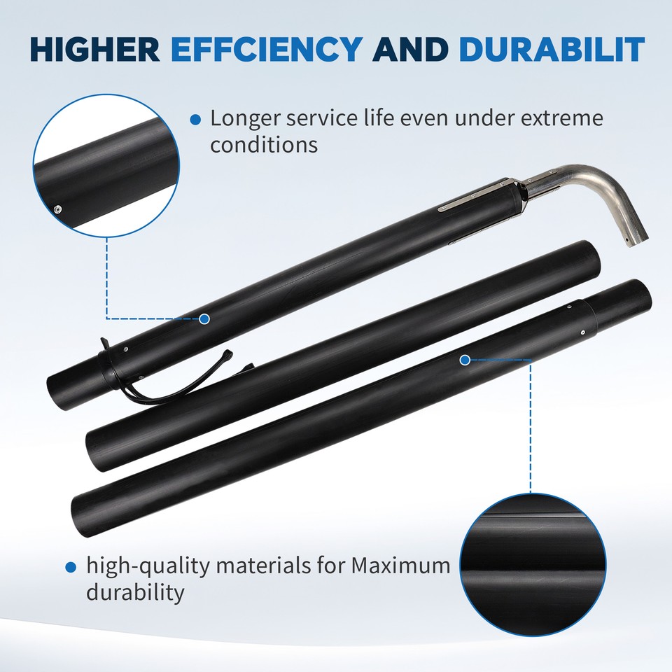 RV Generator Exhaust Venting System Part Black Muffler Pipe Extension ...