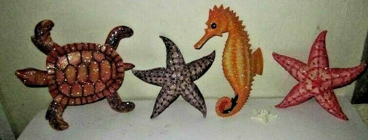 Sea Life Coastal Collection Fish Starfish Turtle Seahorse Wall Home ...