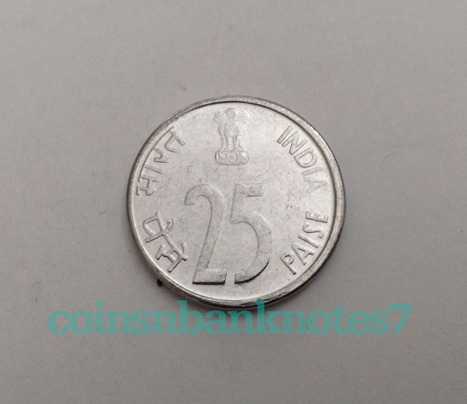 1999 India 25 Paise Coin, KM54 Uncirculated / Rhinoceros | eBay