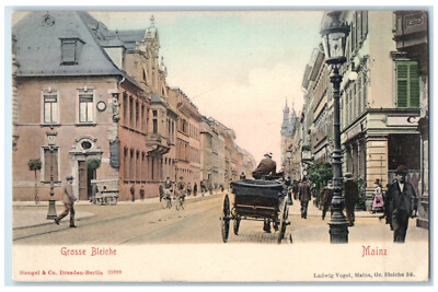 c1905 Great Bleach Mainz Germany Horse Carriage Antique Posted Postcard ...
