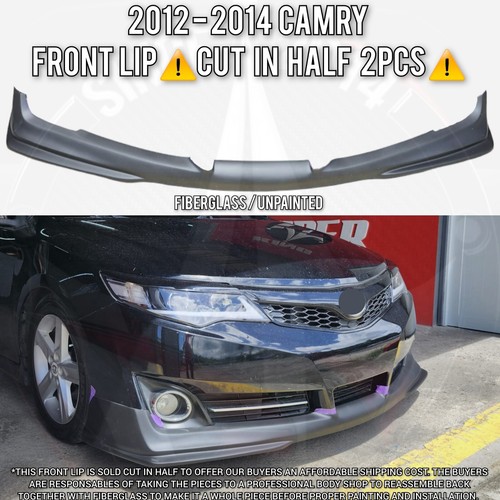 2012-2014 Camry Front Lip Cut In Half 2pcs Fiberglass Unpainted By King ...