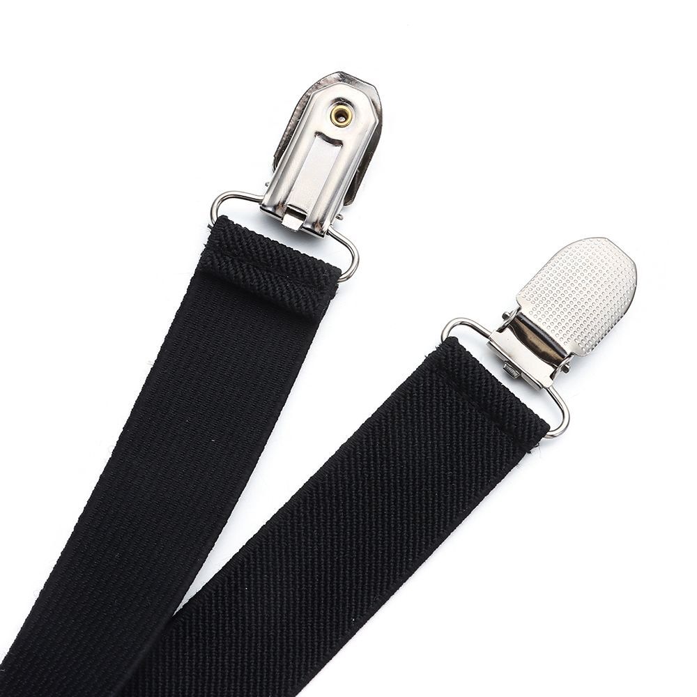 Dress Elastic Trousers Belt Braces Suspenders Clip-on Adjustable Strap ...