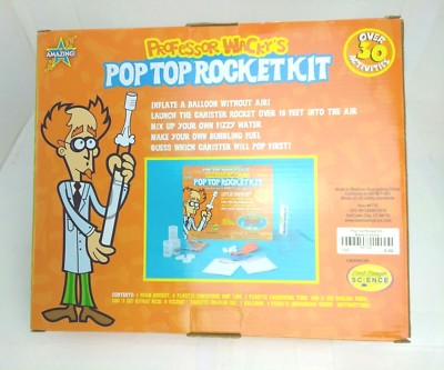 NEW Be Amazing Toys Professor Wacky's Pop Top Rocket Kit Science Steve ...