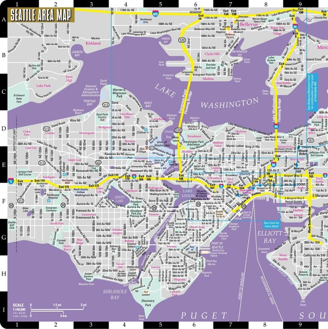 Michelin Streetwise Maps Ser.: Streetwise Seattle Map by Michelin (2017 ...
