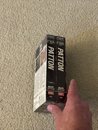 Patton Vhs 2 Tape Release. Rare Variant w/ 2 Sleeves CBS Vertical ...