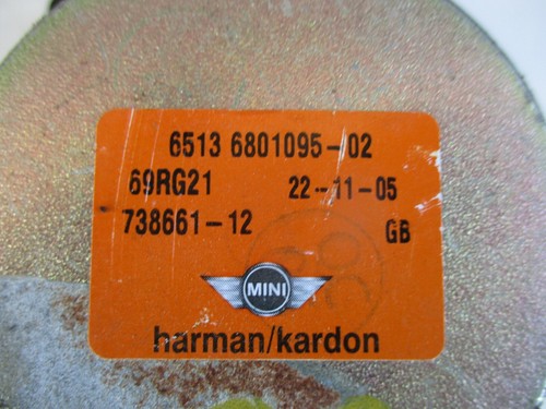 BMW MINI COOPER ONE S HARMAN KARDON LH RH REAR QTR LOUD 6x9 SPEAKER R50 ...