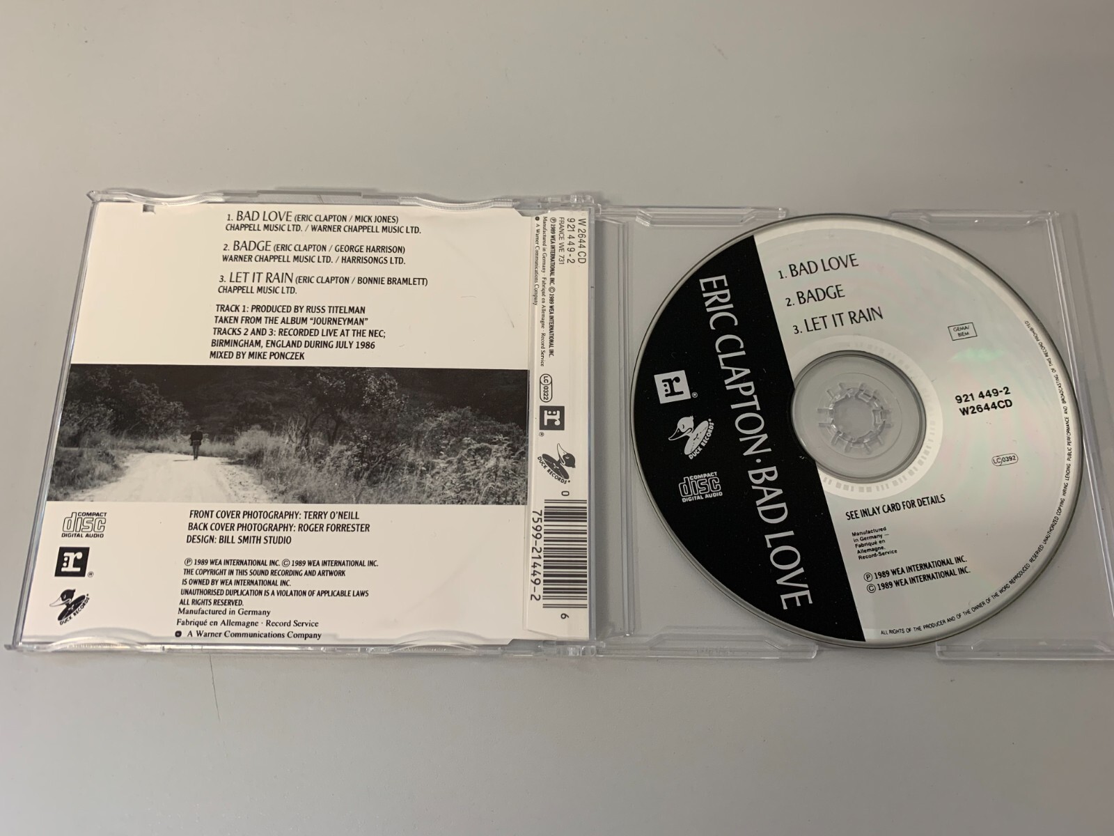 Eric Clapton – Bad Love - CD Single © 1989 | eBay