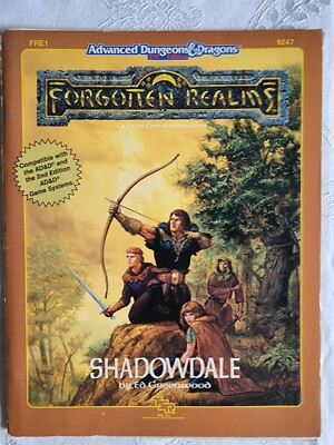 Ad&d Advanced Dungeons And Dragons Forgotten Realms FRE1 Shadowdale ...