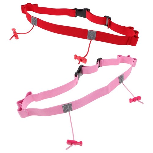 2 PCS Start Number Running Race Bib Belt with Storage Reflective for ...