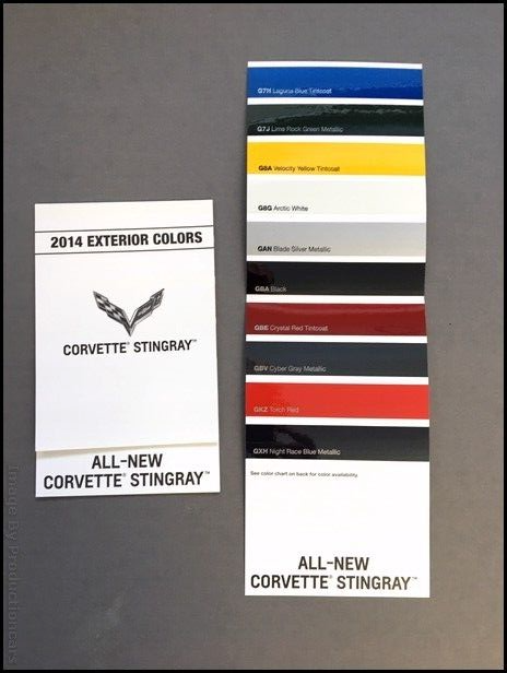 Corvette Stingray 2014 Colors