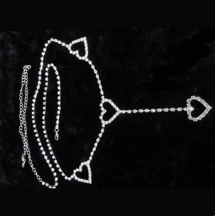 New Fashion Women Sexy Silver Rhinestone Belly Waist Lower Back Chain ...