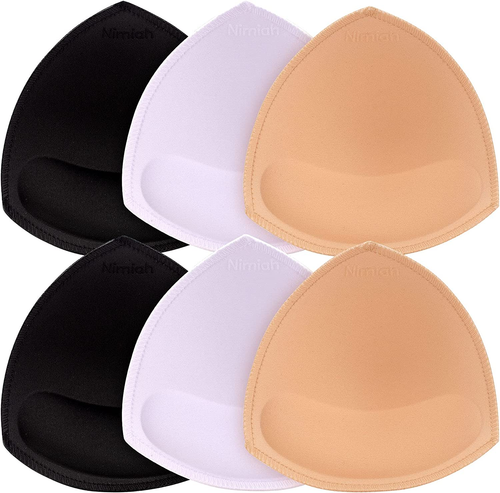 Bra Pads Insert 3 Pairs Sewn Edge Bra Inserts AB, CD, DE Cups ...