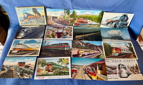 45 Vintage & Antique Postcards TRAINS, LOCOMOTIVES, STATIONS, RAILROADS ...