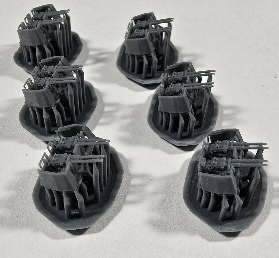 1/350 3D Printed Quad 40mm Bofors AA Guns W Shield X 6 3D Printed | eBay