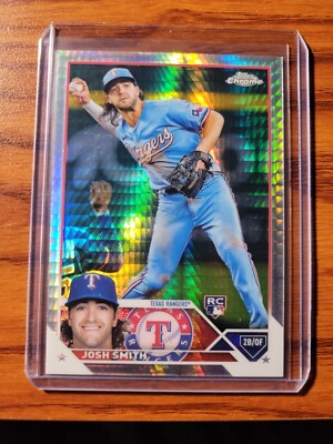 2023 Topps Chrome Prism Refractor 73 Josh Smith Rookie RC Texas Rangers ...