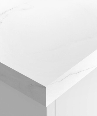 Omega -Paros Marble Square Edged Worktop | Various Sizes, Upstands ...