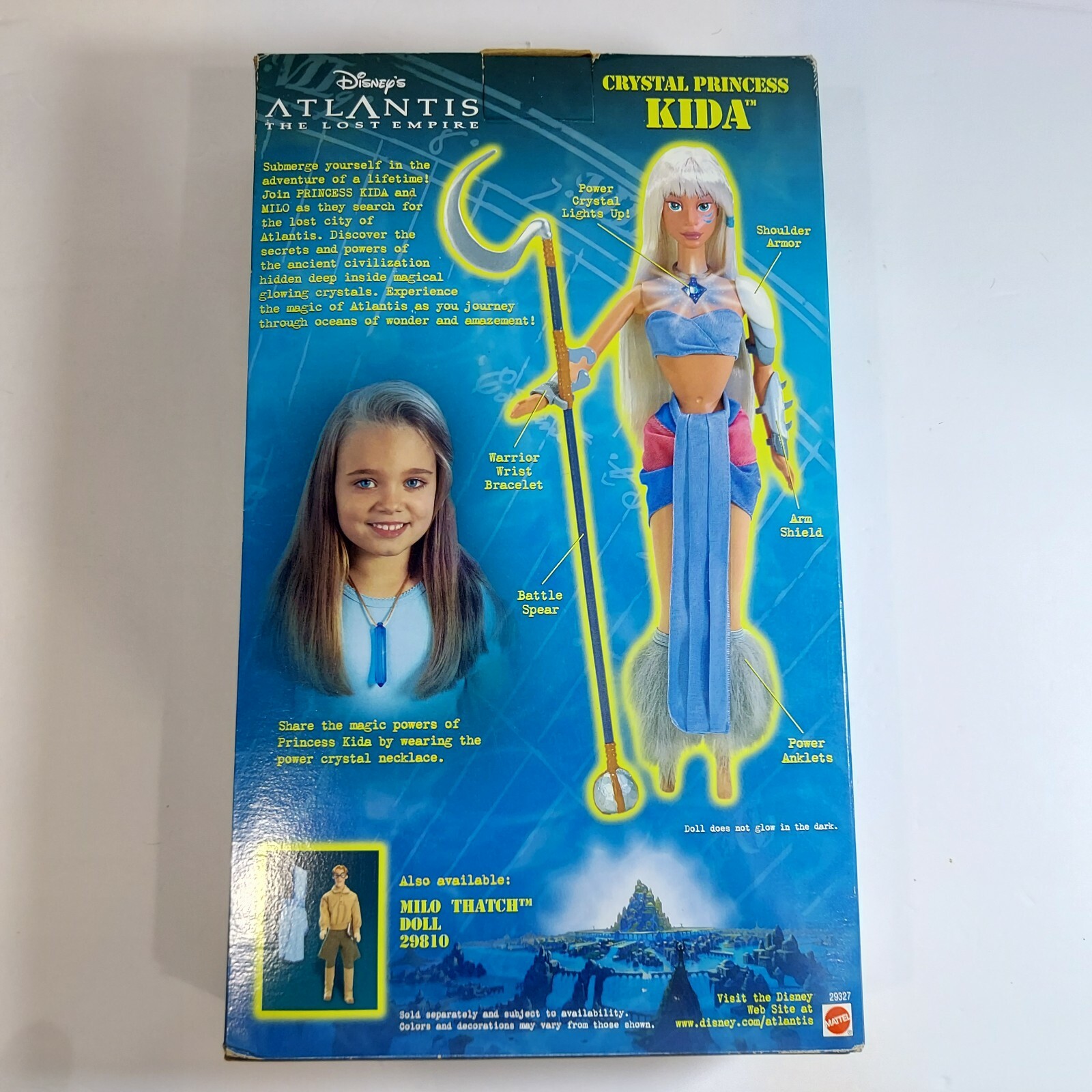 100 Complete Mattel Crystal Princess Kida From Atlantis Lost Empire ...
