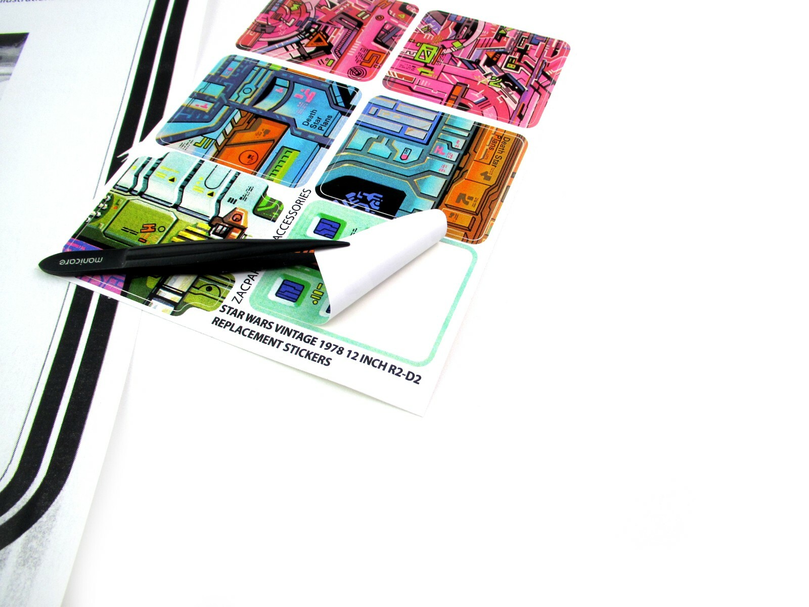 REPLACEMENT STICKERS for STAR WARS VINTAGE KENNER 12 Inch R2-D2 R2D2 ...