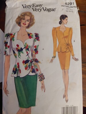 Very Easy Vogue 8291 Sewing Pattern Size 12-14-16 | eBay
