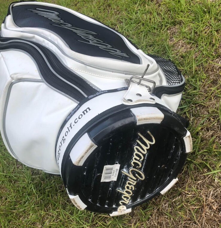 MacGregor 7 Way Dividers Cart Tour Staff Golf Bag White And Black With ...