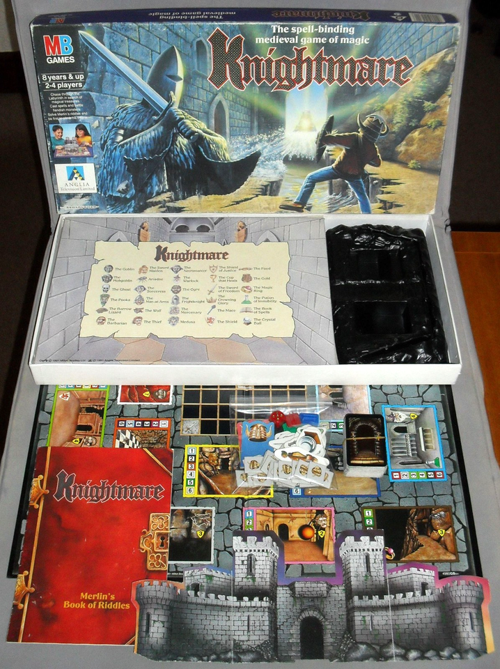 Knightmare MB Board Game ITV TV Fantasy Strategy 1991 EXCELLENT ...